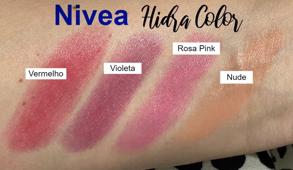 Hidratante Labial Nivea Hidra Color 2 em 1 - Resenha 4 Cores